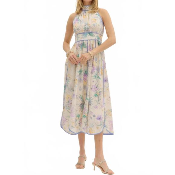 entro | Dresses | New Entro Scallop Hem Bloom Halter Dress In Blush ...